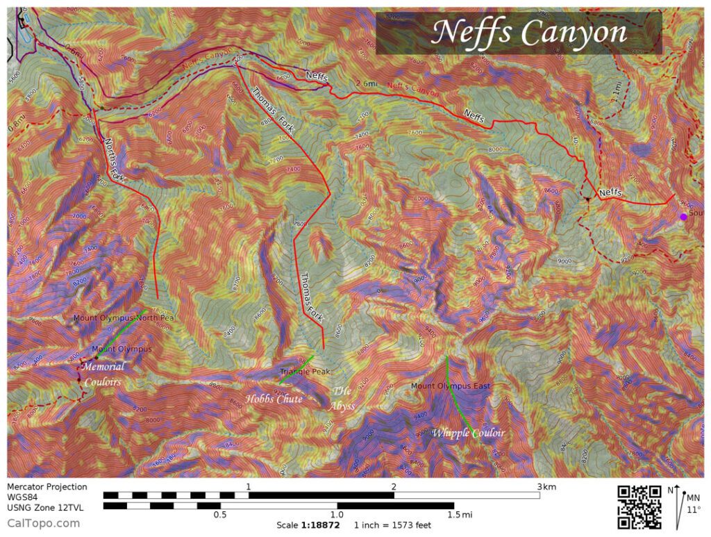 Backcountry Skiing the Whipple Couloir